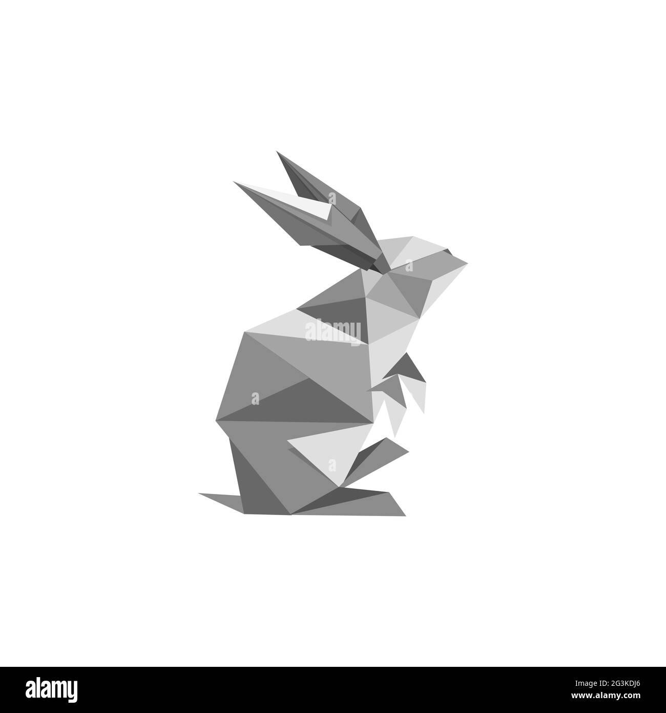 Animal silhouette rabbit bunny Black and White Stock Photos & Images ...