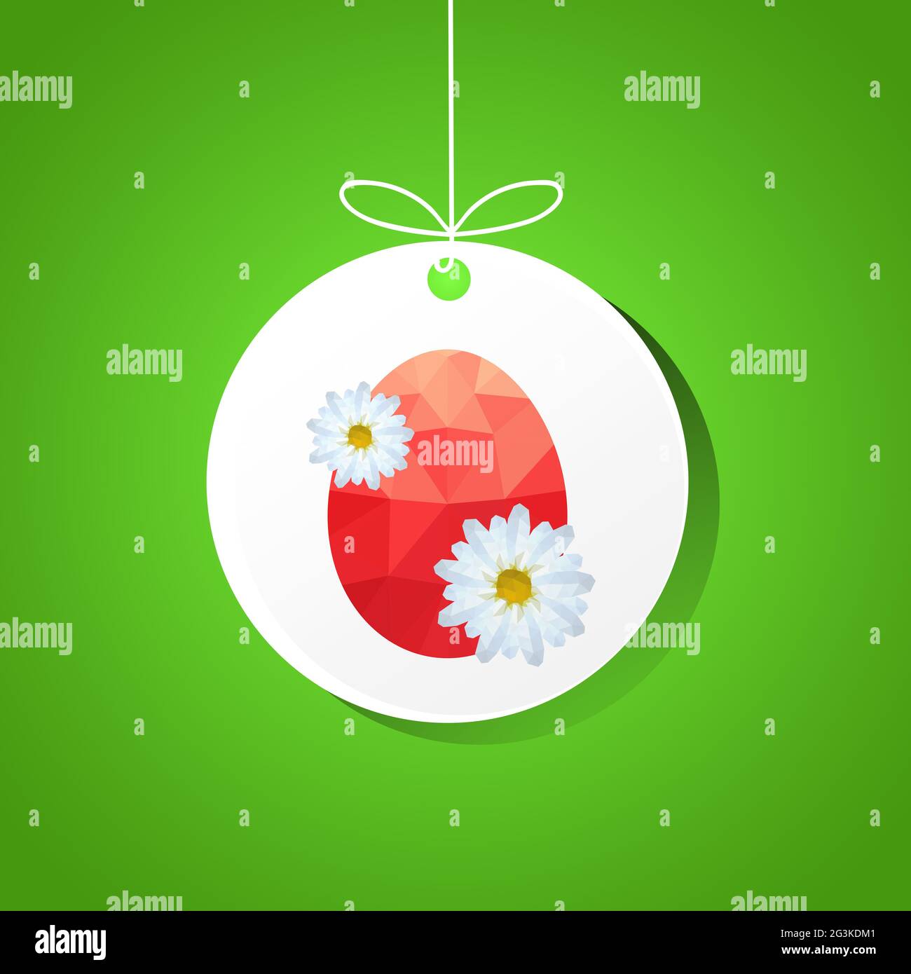 Illustration with origami easter egg card Stock Photo - Alamy