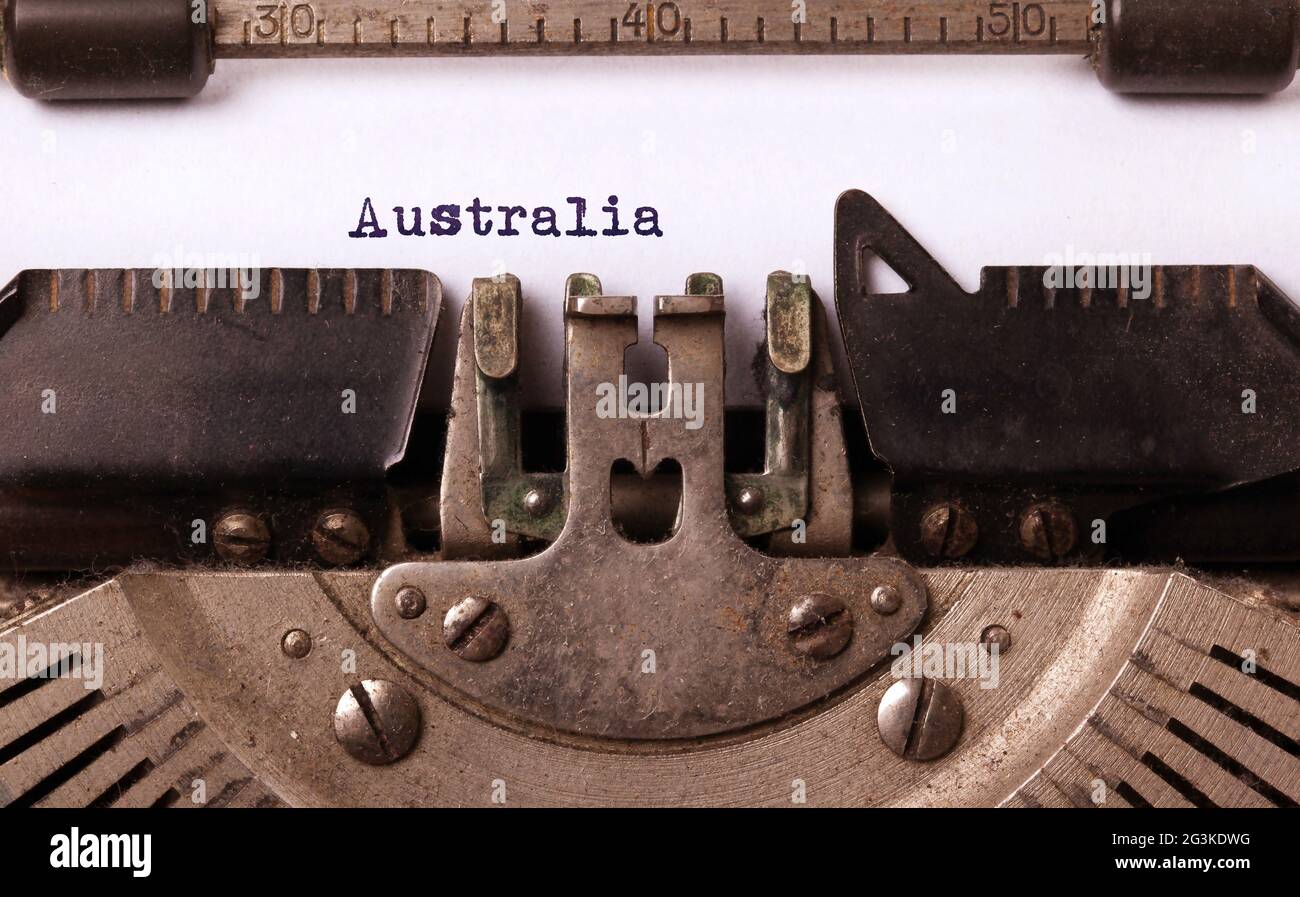 Old typewriter - Australia Stock Photo - Alamy