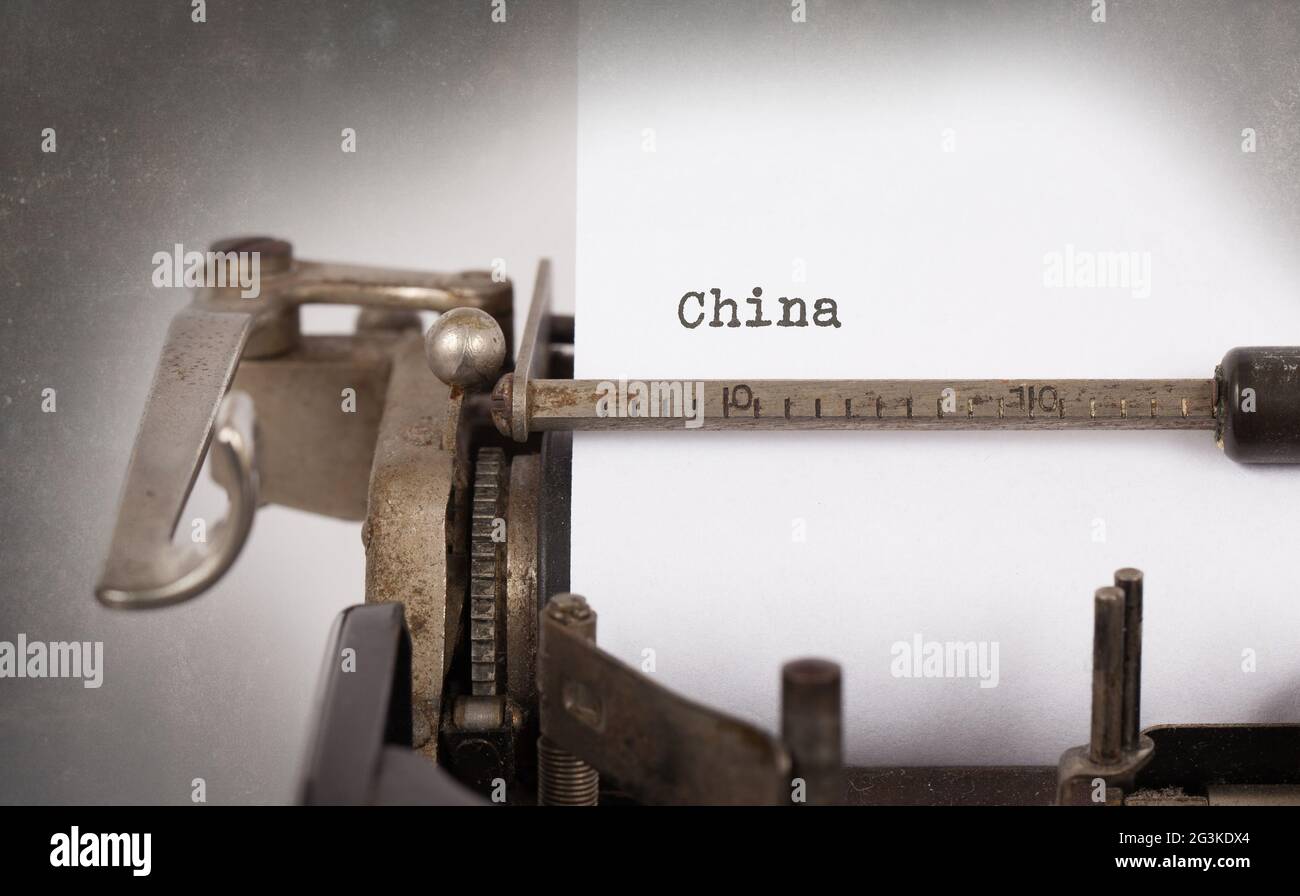 Old typewriter - China Stock Photo - Alamy