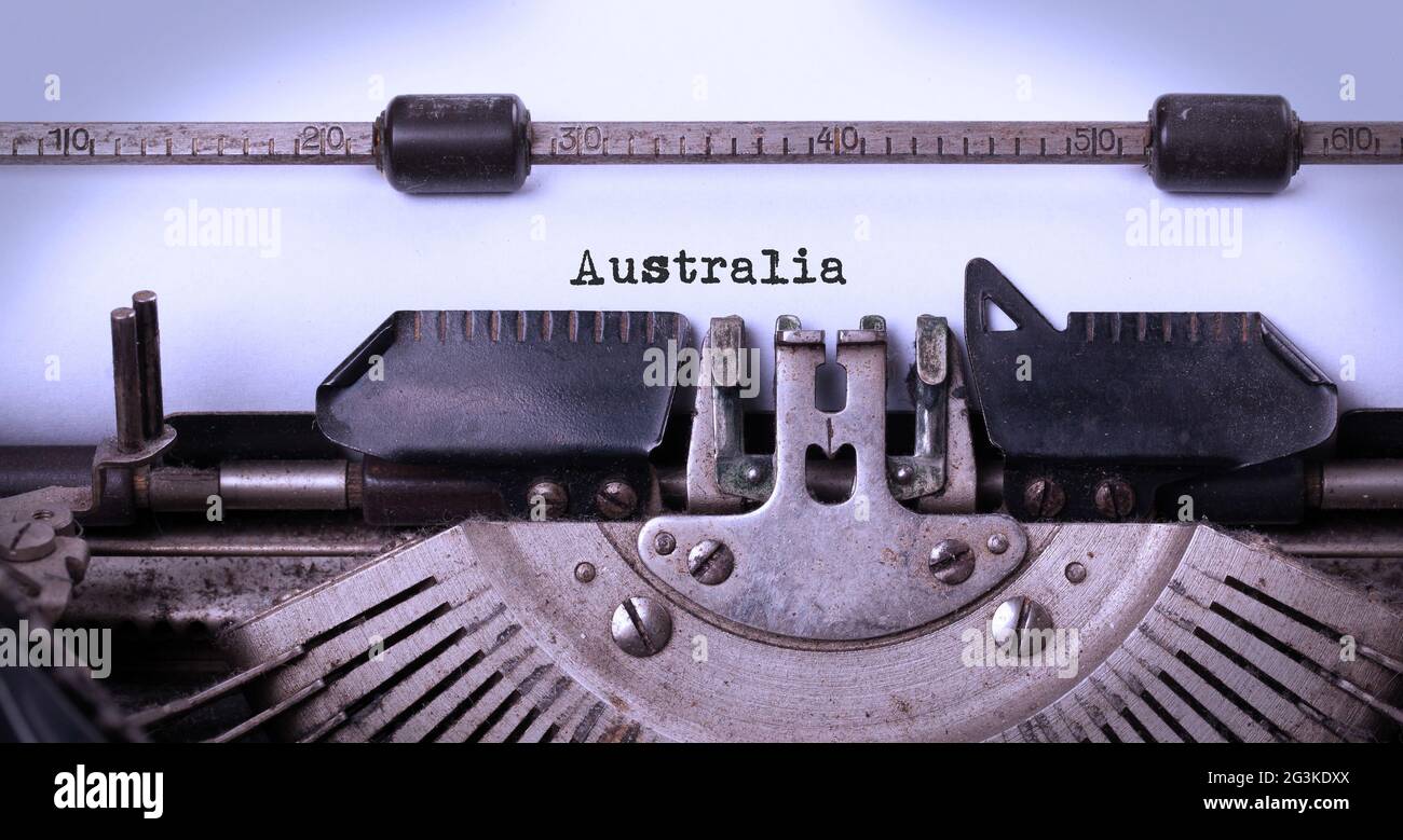 Old typewriter - Australia Stock Photo - Alamy