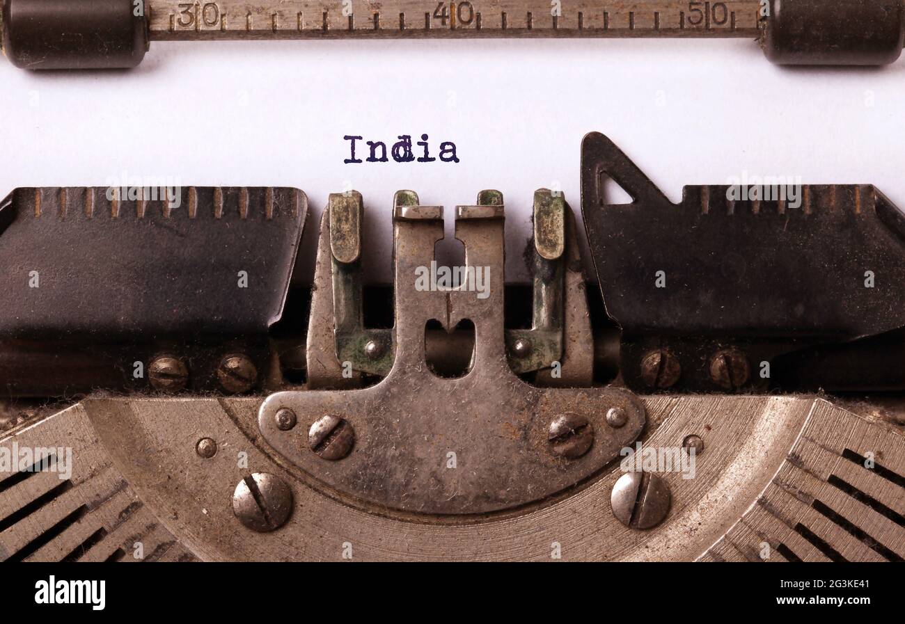 Old typewriter - India Stock Photo - Alamy