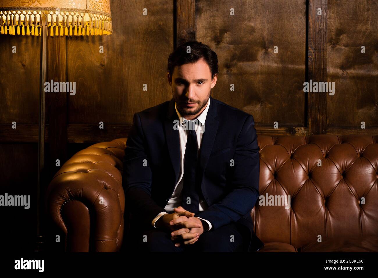 Rich businessman with cigar Stock Photo - Alamy