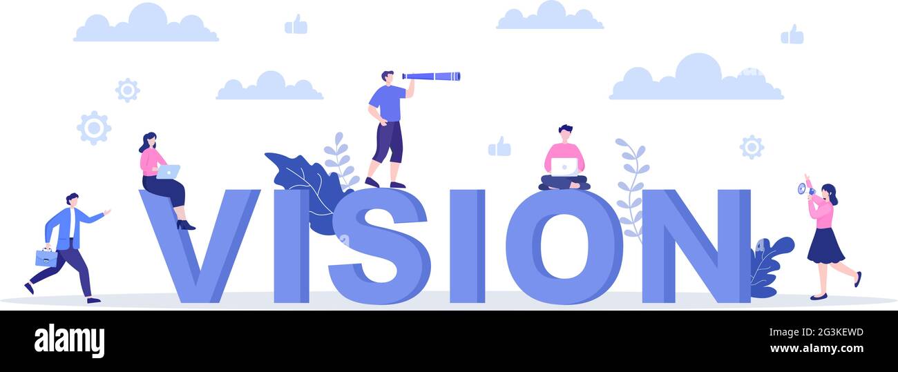 Business Vision And Target By Holding Binoculars Towards Career Success ...