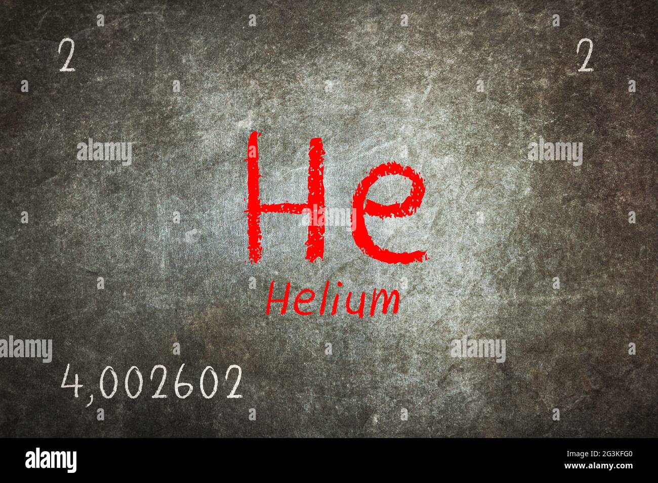 Isolated blackboard with periodic table, Helium Stock Photo - Alamy