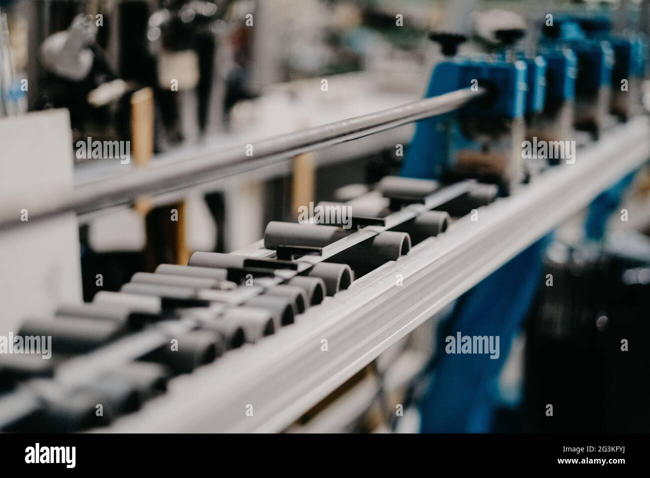 Factory for the production of blinds. Materials and equipment used for ...