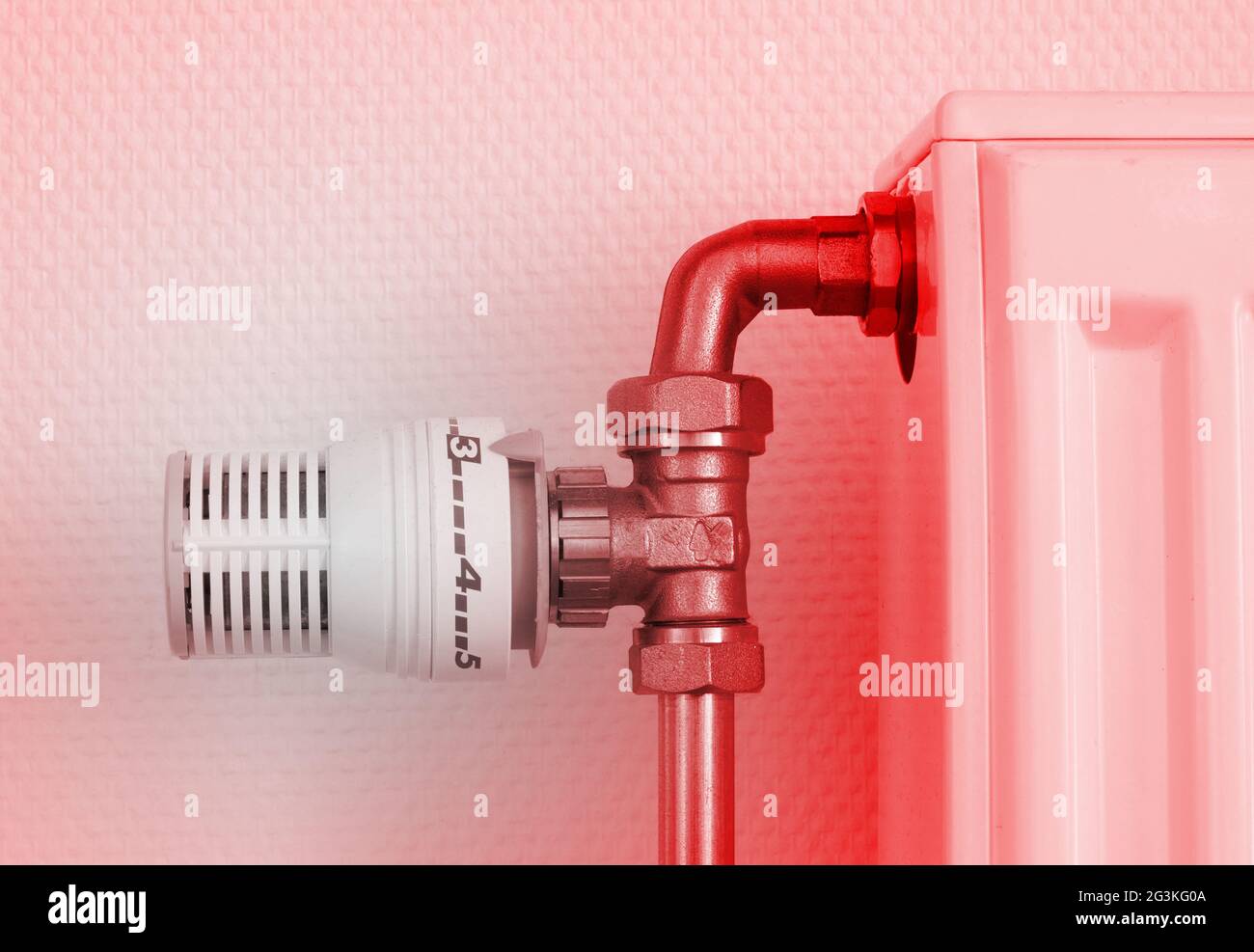 Temperature knob of heating radiator, used and dusty Stock Photo - Alamy