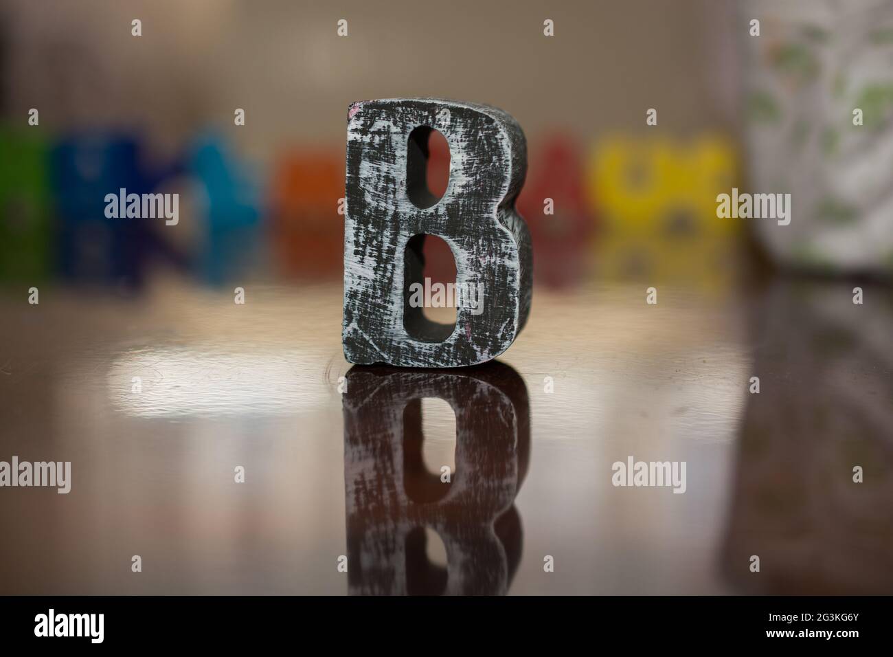 Closeup shot of the letter B made from wood Stock Photo - Alamy