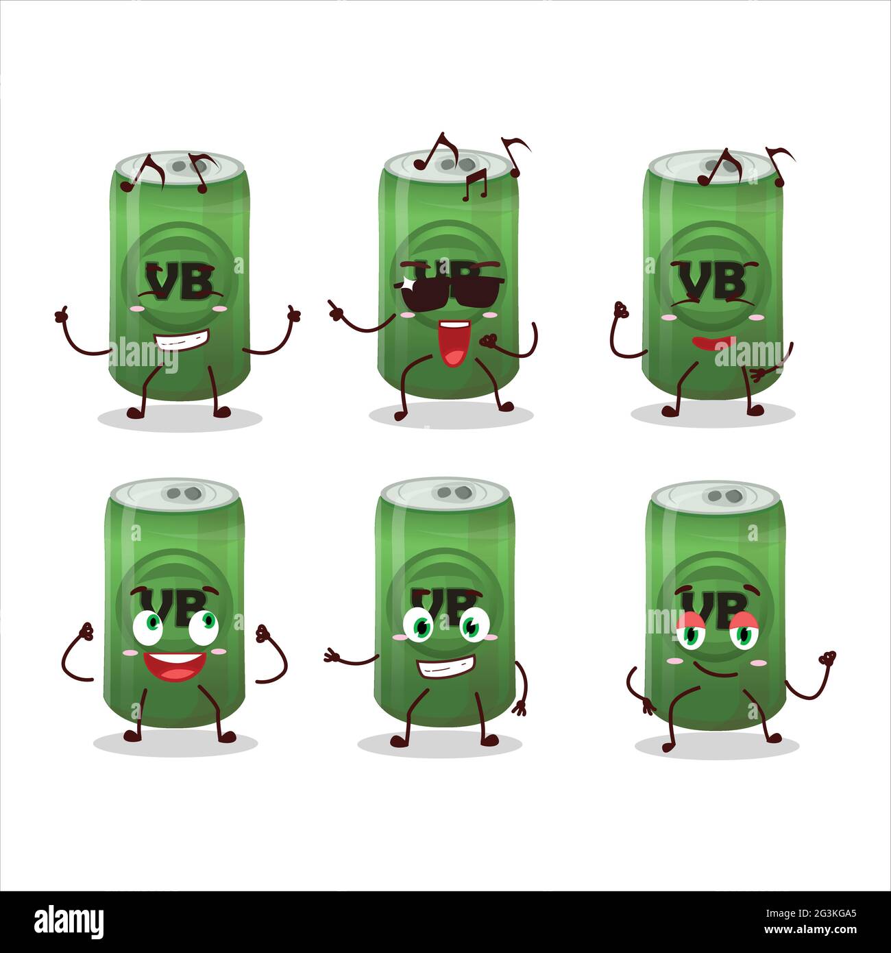 An image of beer cans dancer cartoon character enjoying the music ...