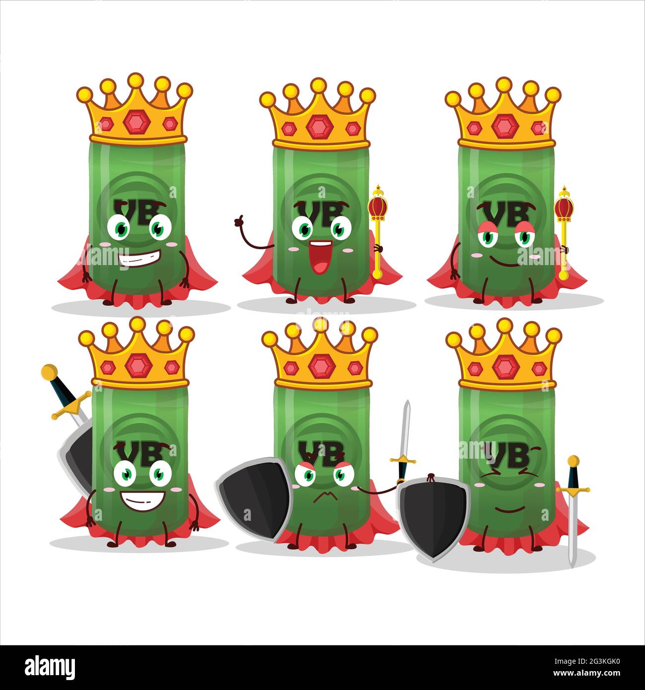 A Charismatic King beer cans cartoon character wearing a gold crown ...