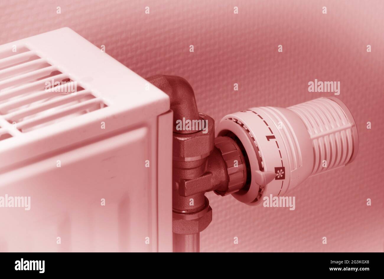 Temperature knob of heating radiator, used and dusty Stock Photo - Alamy