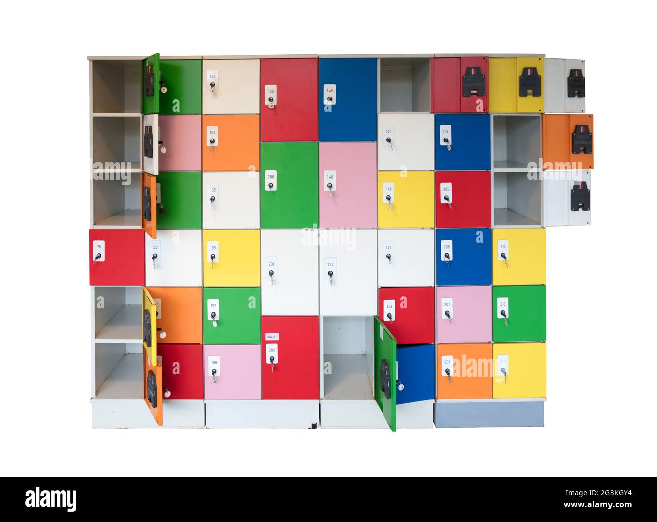 Red and green lockers hi-res stock photography and images - Alamy