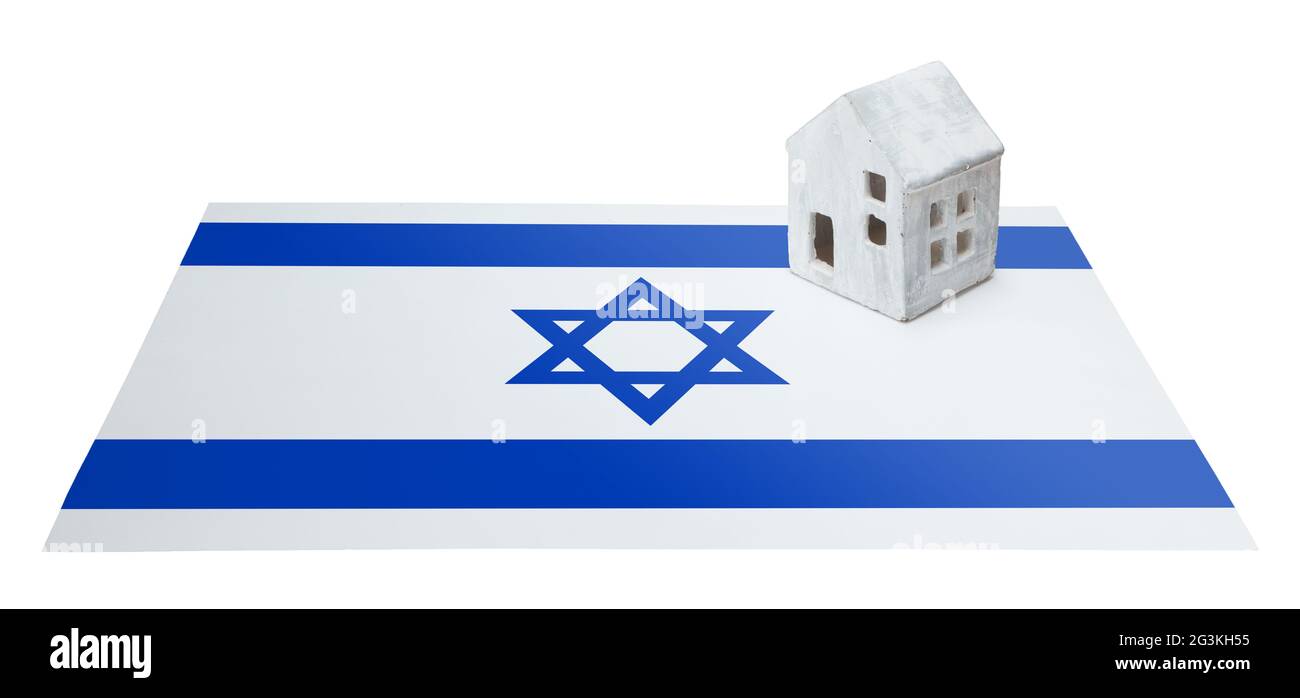 Small house on a flag - Israel Stock Photo - Alamy