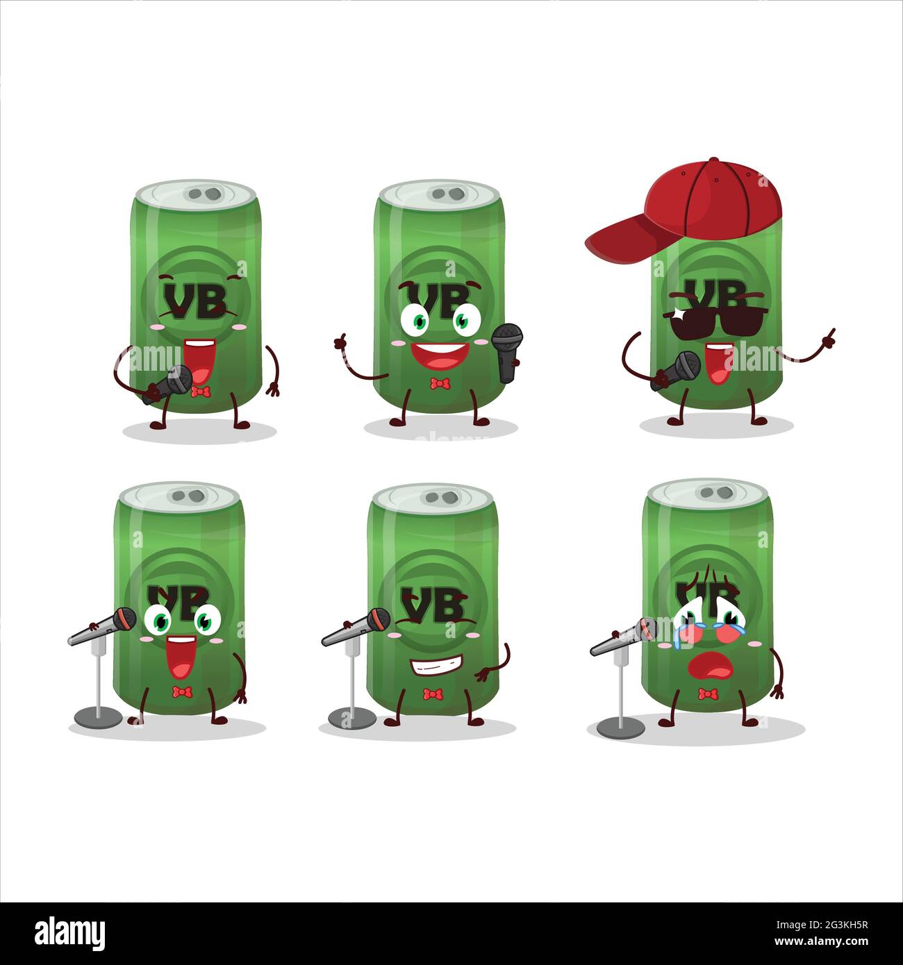 A Cute Cartoon design concept of beer cans singing a famous song ...