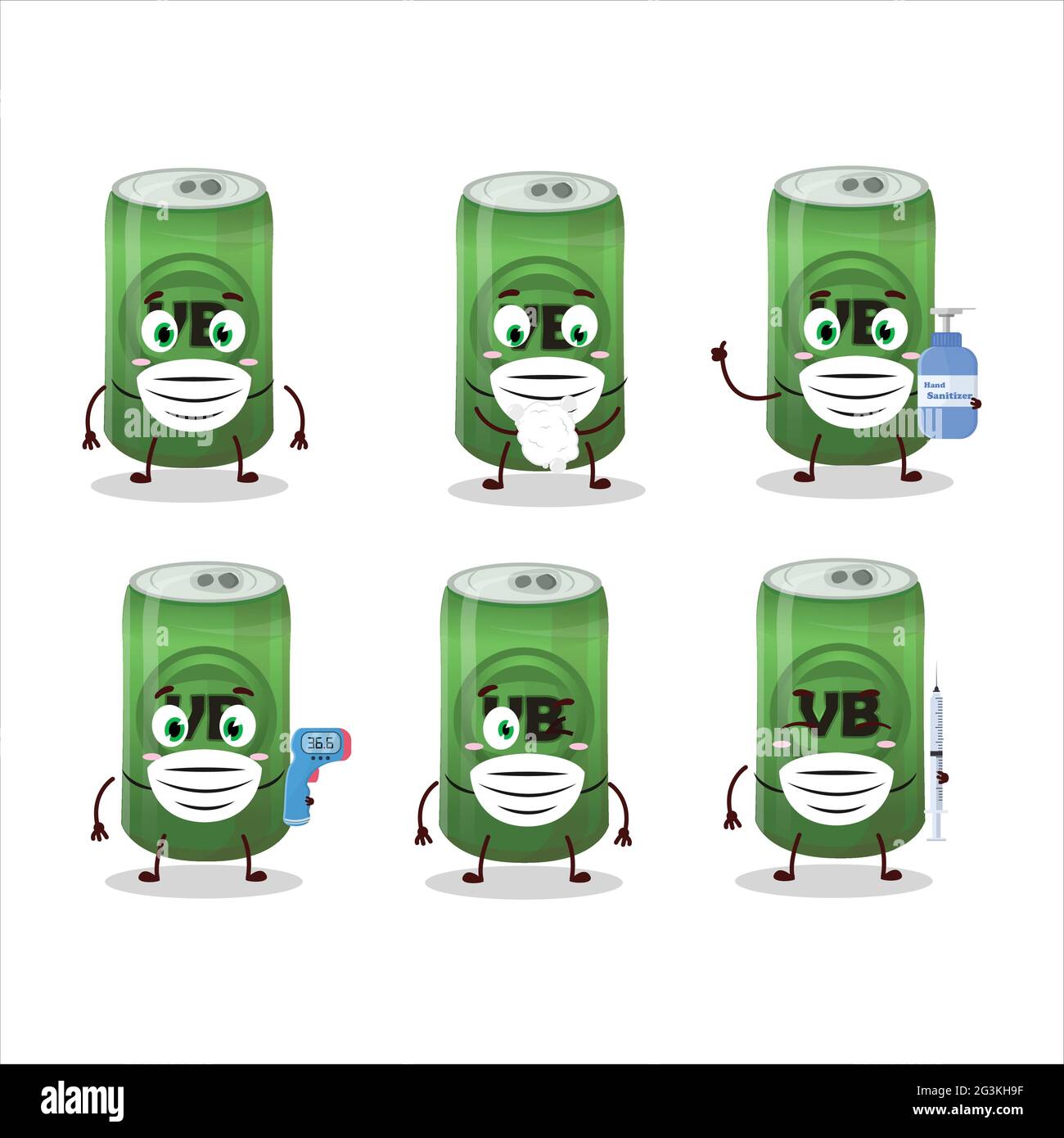 A picture of beer cans cartoon design style keep staying healthy during ...