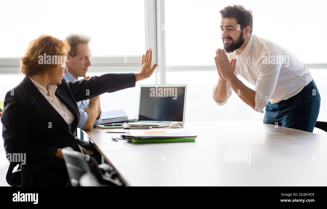 Job interview in office Stock Photo - Alamy
