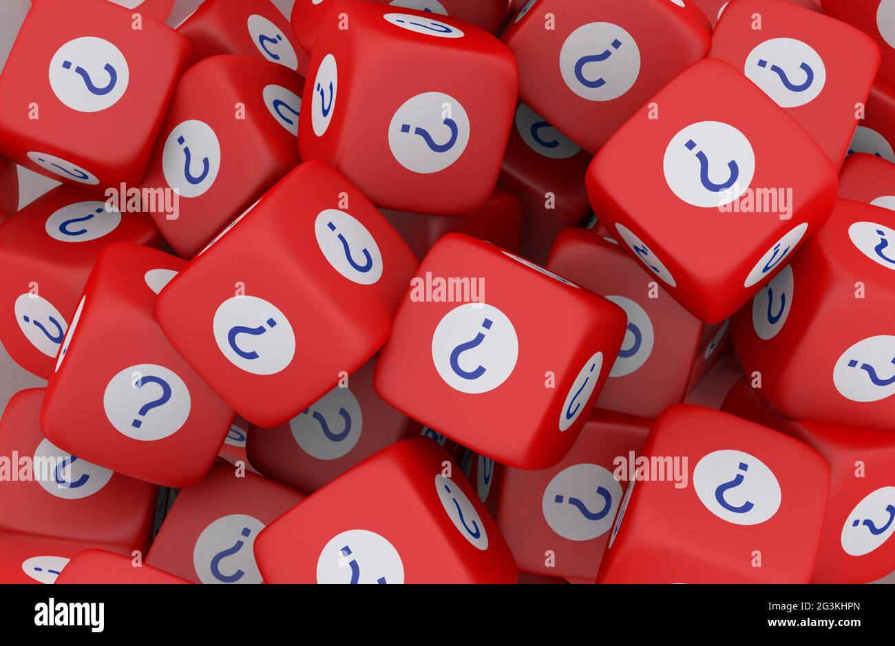 Cubes with question mark Stock Photo - Alamy