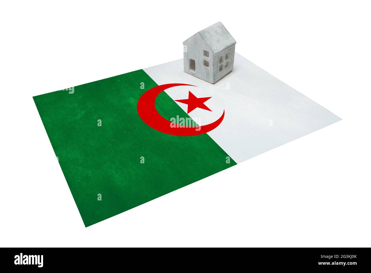 Small house on a flag - Algeria Stock Photo - Alamy