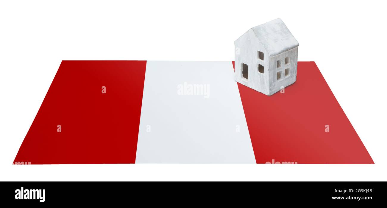 Small house on a flag - Peru Stock Photo - Alamy