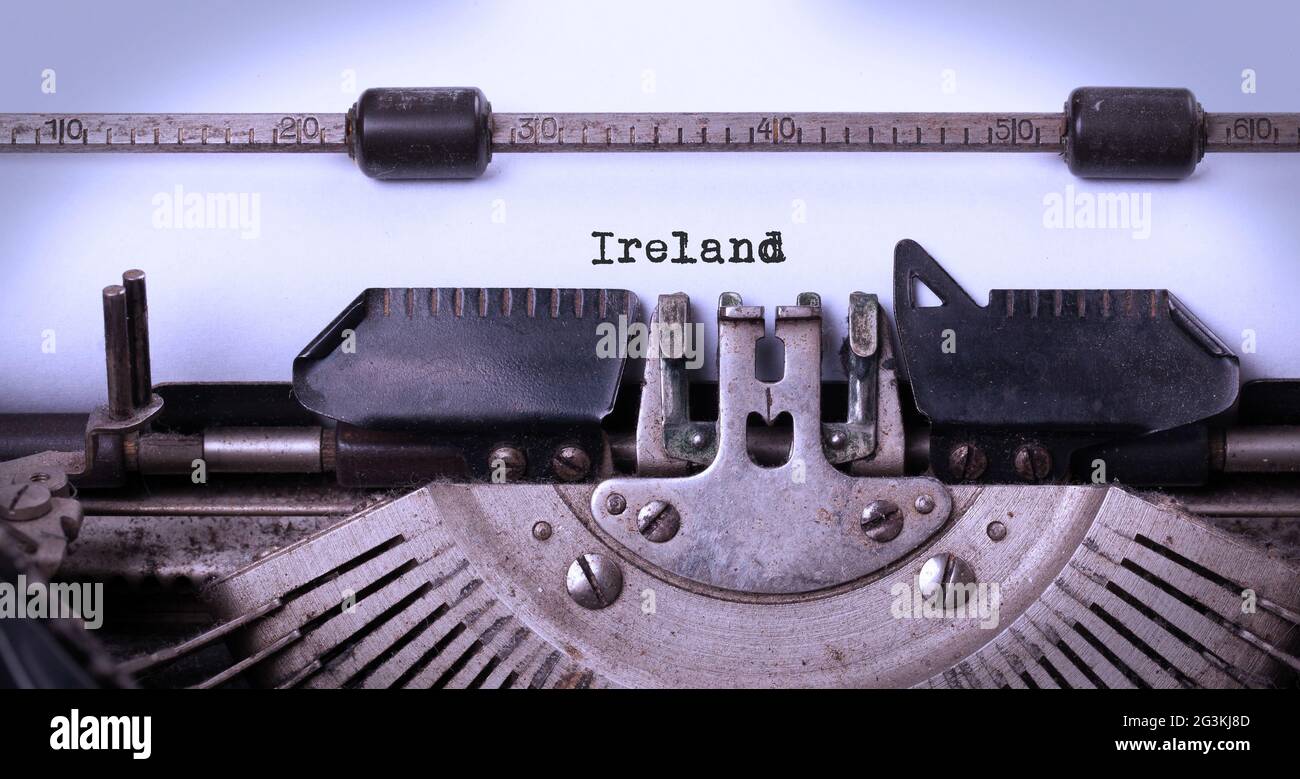 Old typewriter - Ireland Stock Photo - Alamy