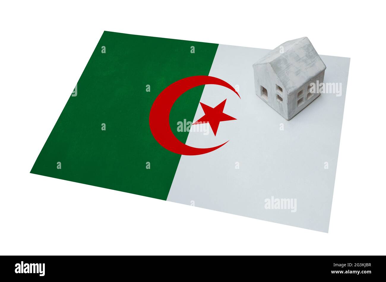 Small house on a flag - Algeria Stock Photo - Alamy