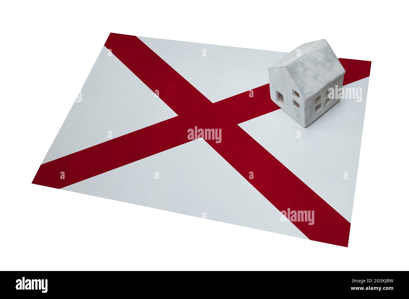 Small house on a flag - Alabama Stock Photo - Alamy