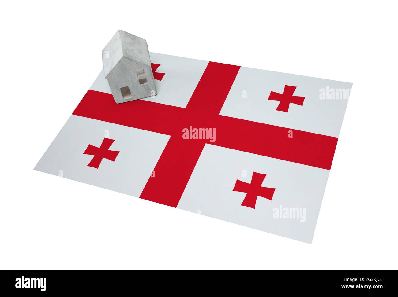 Small house on a flag - Georgia Stock Photo - Alamy