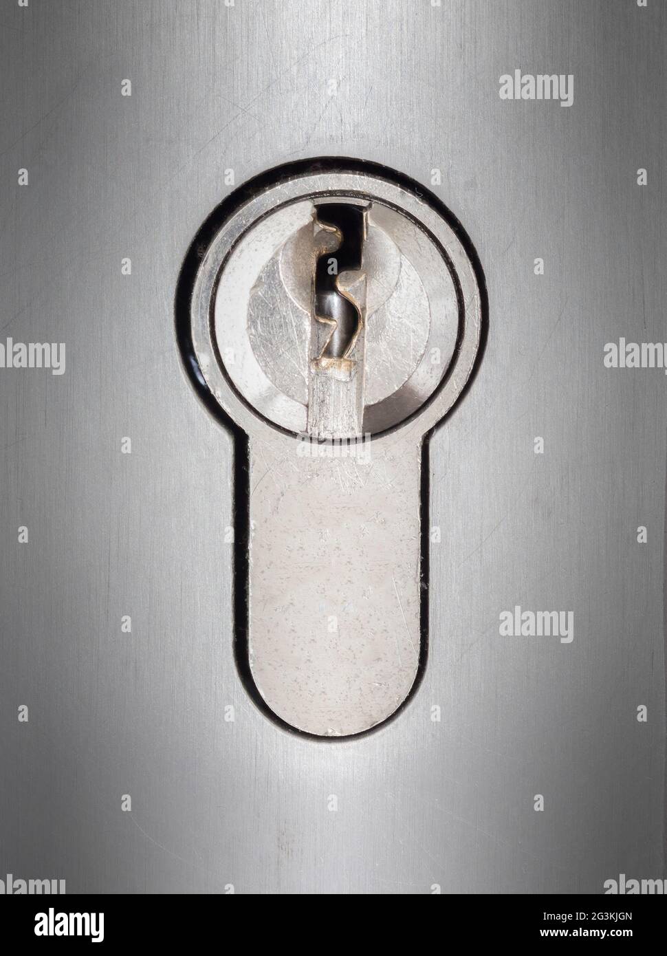 Cylinder lock closeup Stock Photo - Alamy