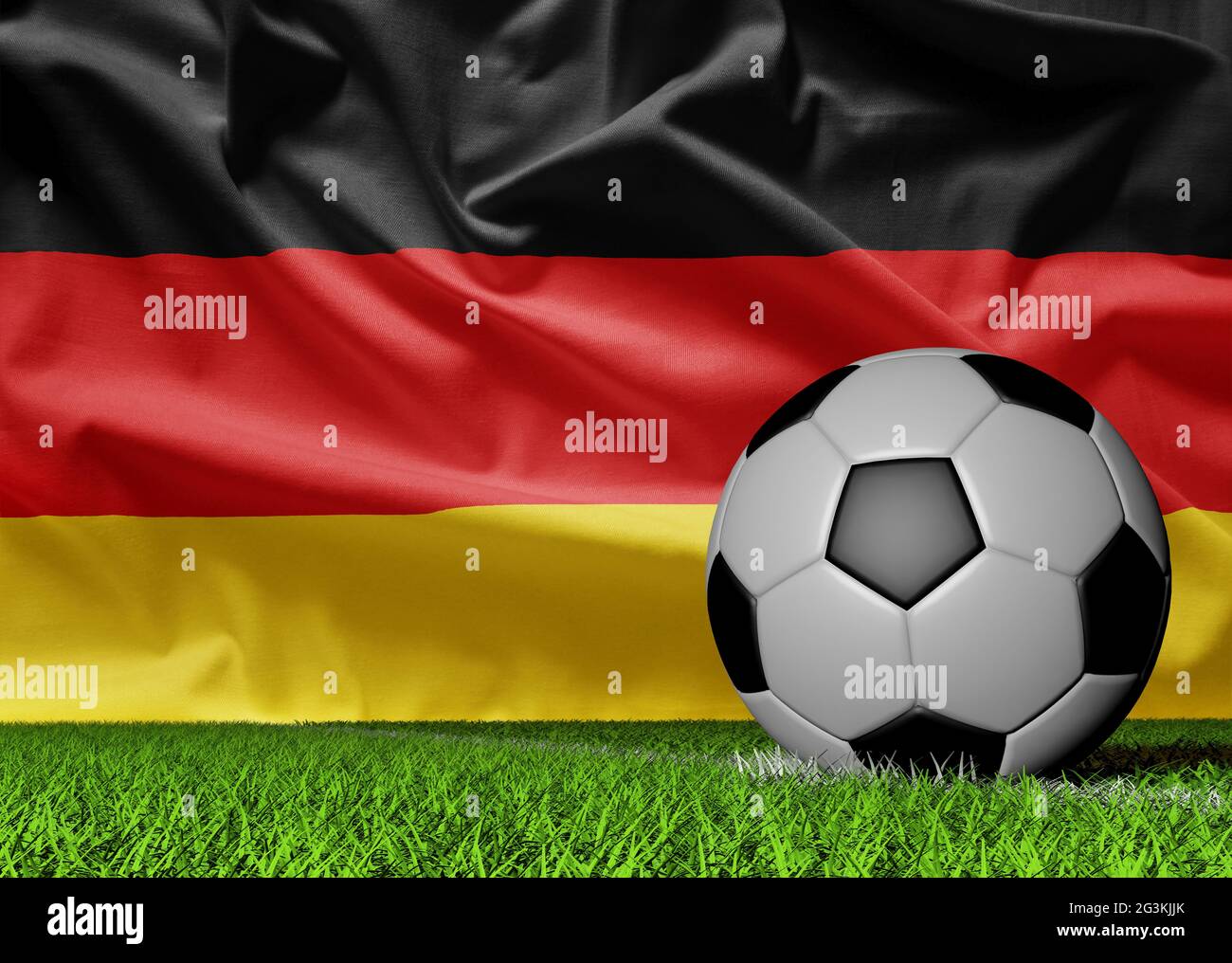 German flag and soccer ball Stock Photo - Alamy