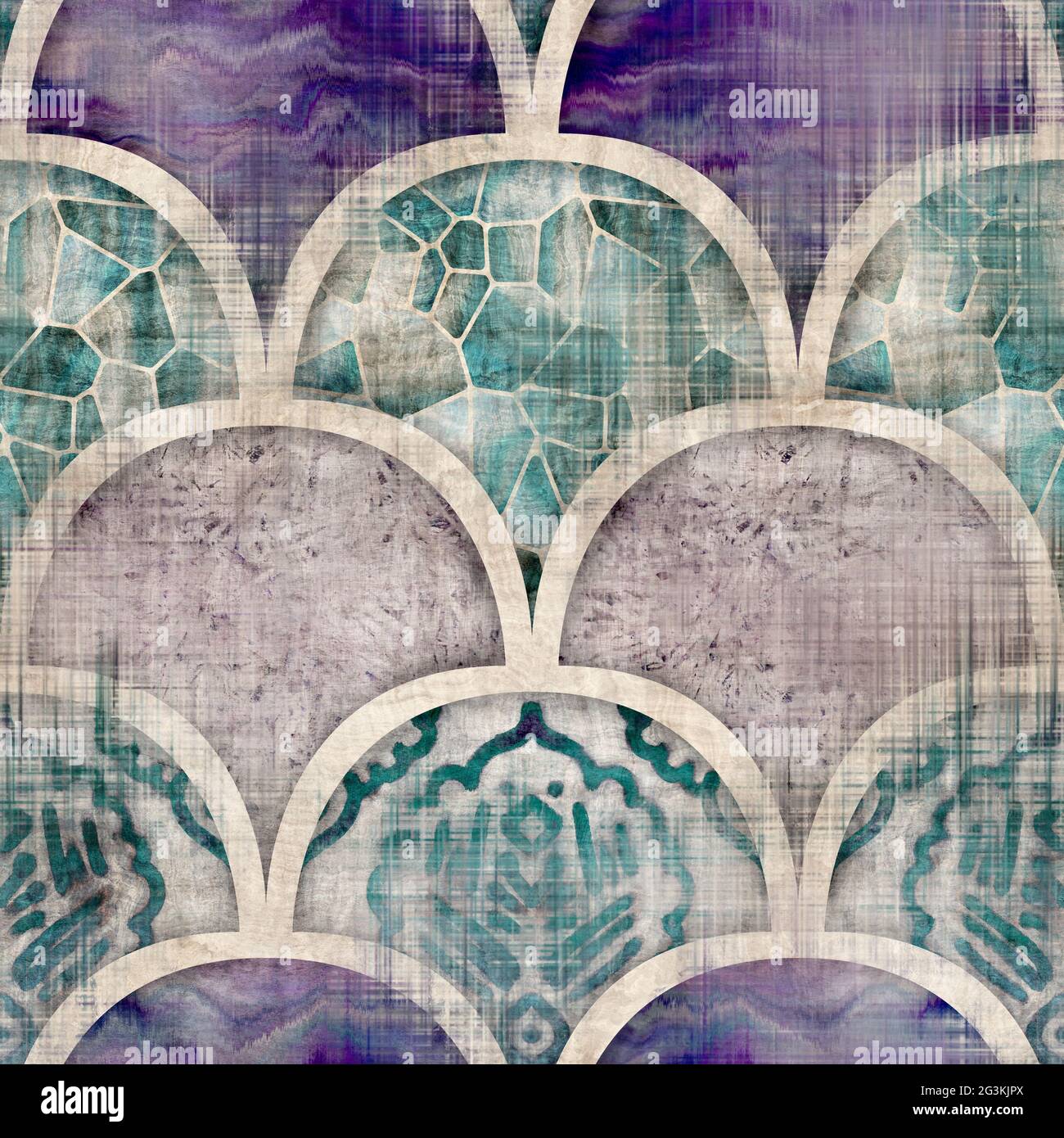 Seamless Moroccan inspired highly textured pattern for surface print ...