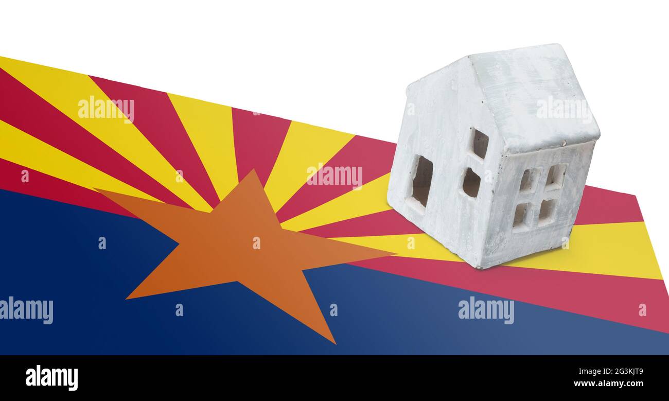 Small house on a flag - Arizona Stock Photo - Alamy