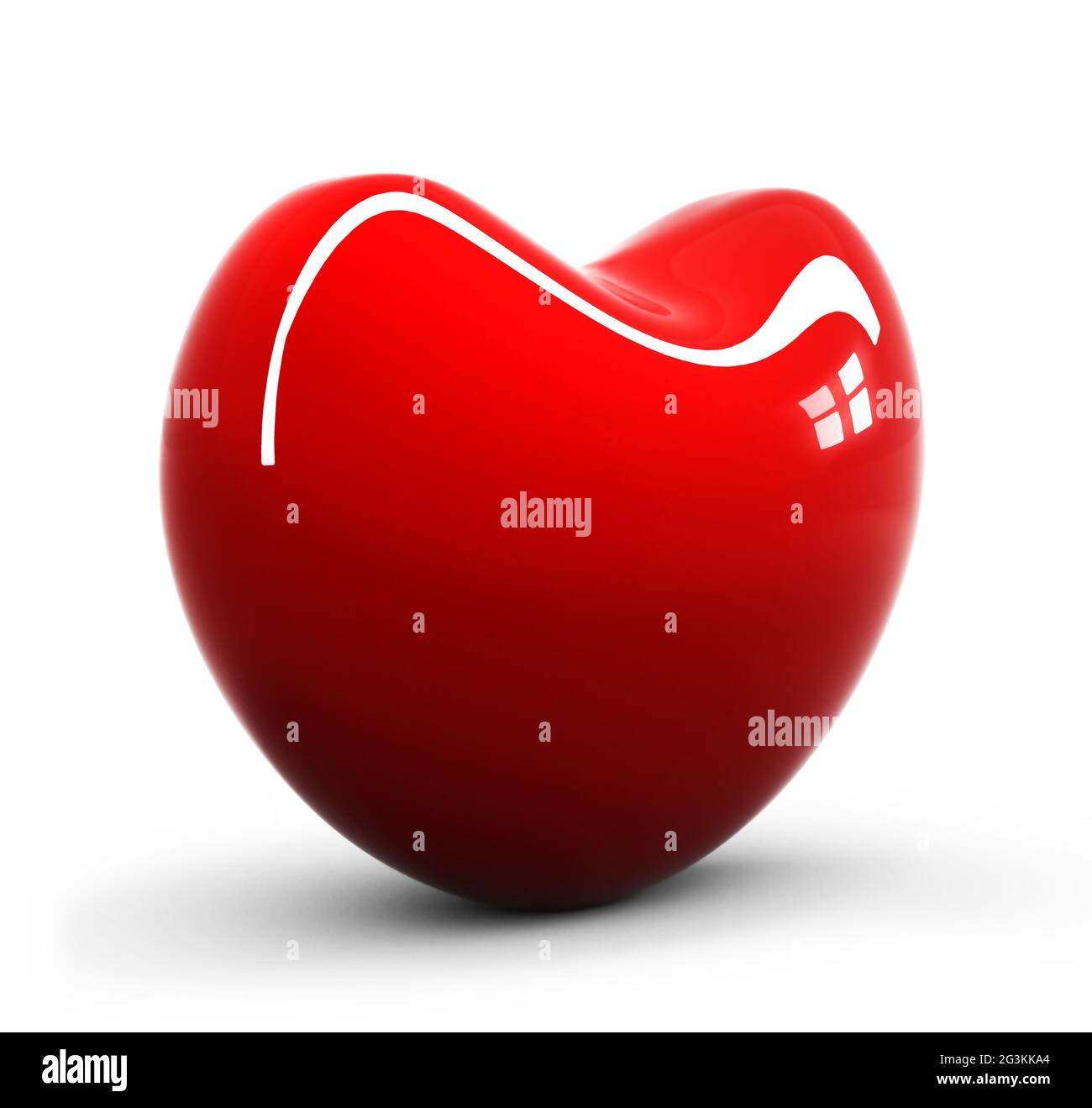 Red Shiny Red Heart In The Middle Says Thet Hearted