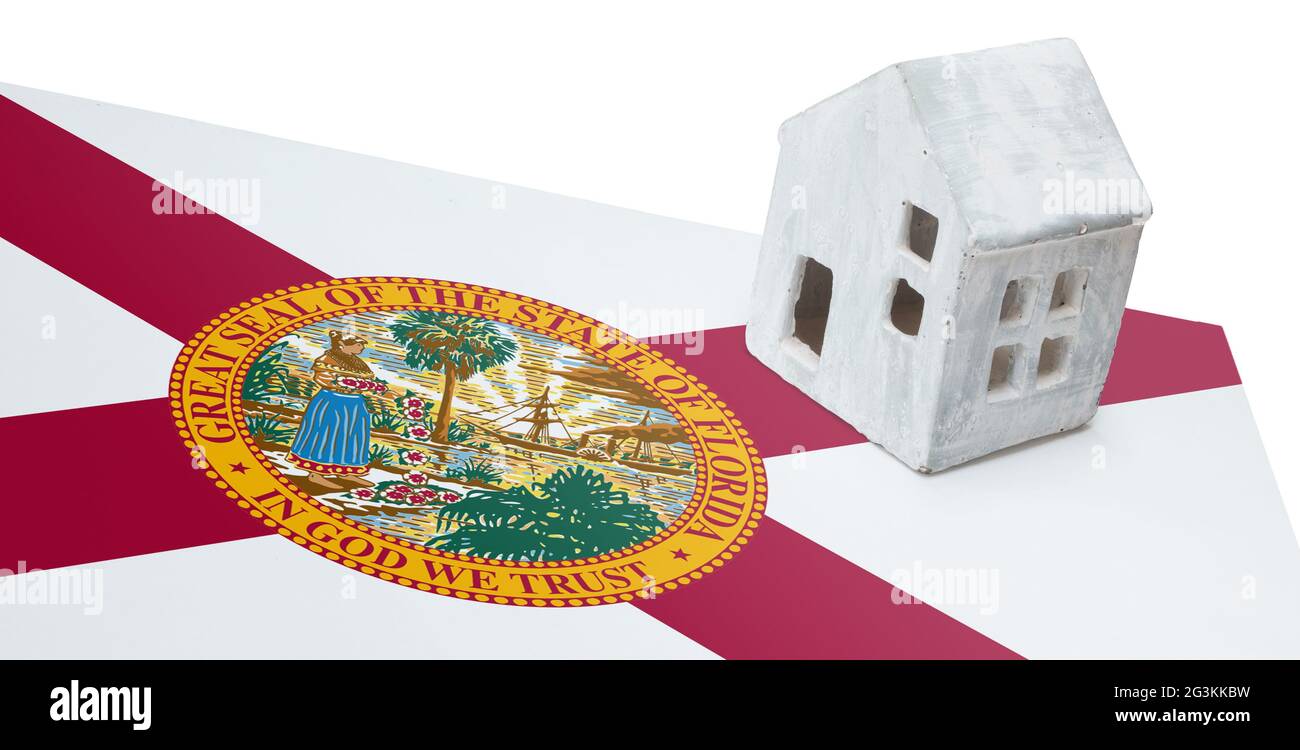 Small house on a flag - Florida Stock Photo - Alamy