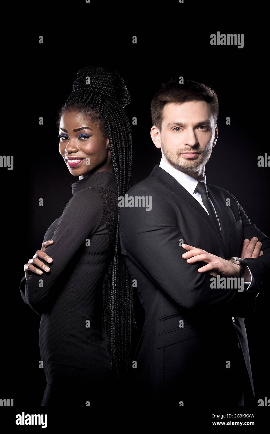 Woman Standing Over Man