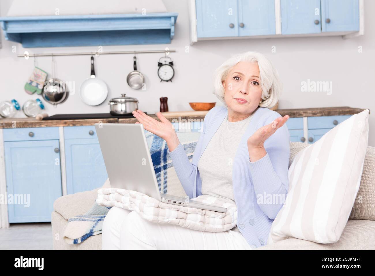 Grandmother using laptop computer Stock Photo - Alamy