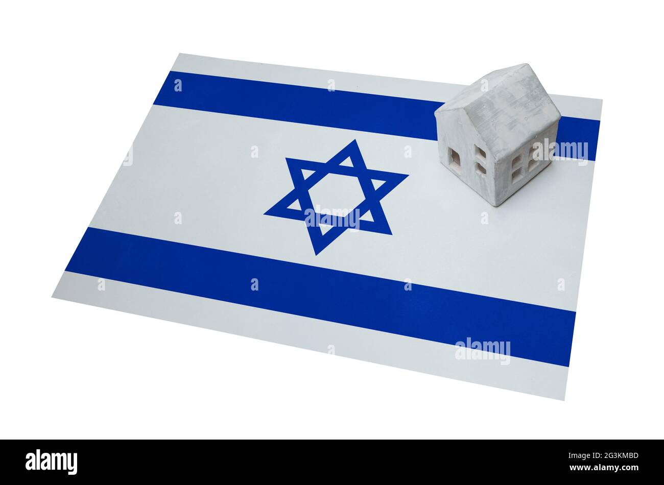 Small house on a flag - Israel Stock Photo - Alamy