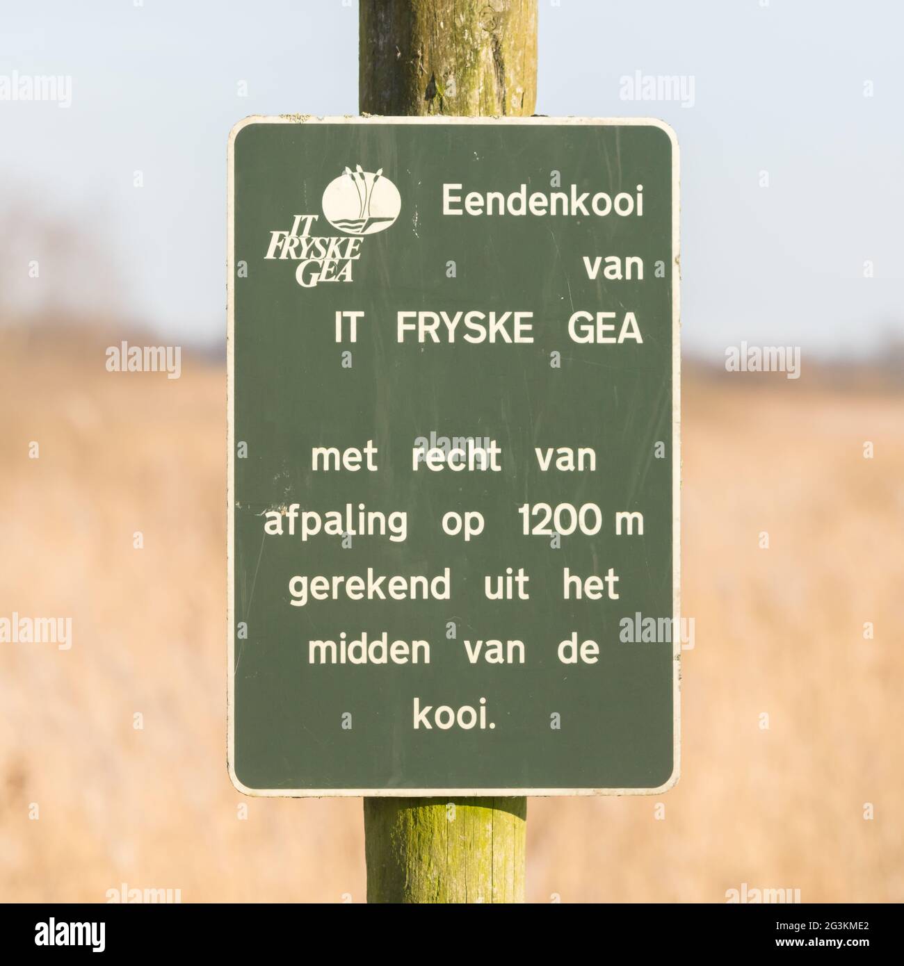 Leeuwarden; tourist sign. Nature park FRYSKE GEA Stock Photo - Alamy