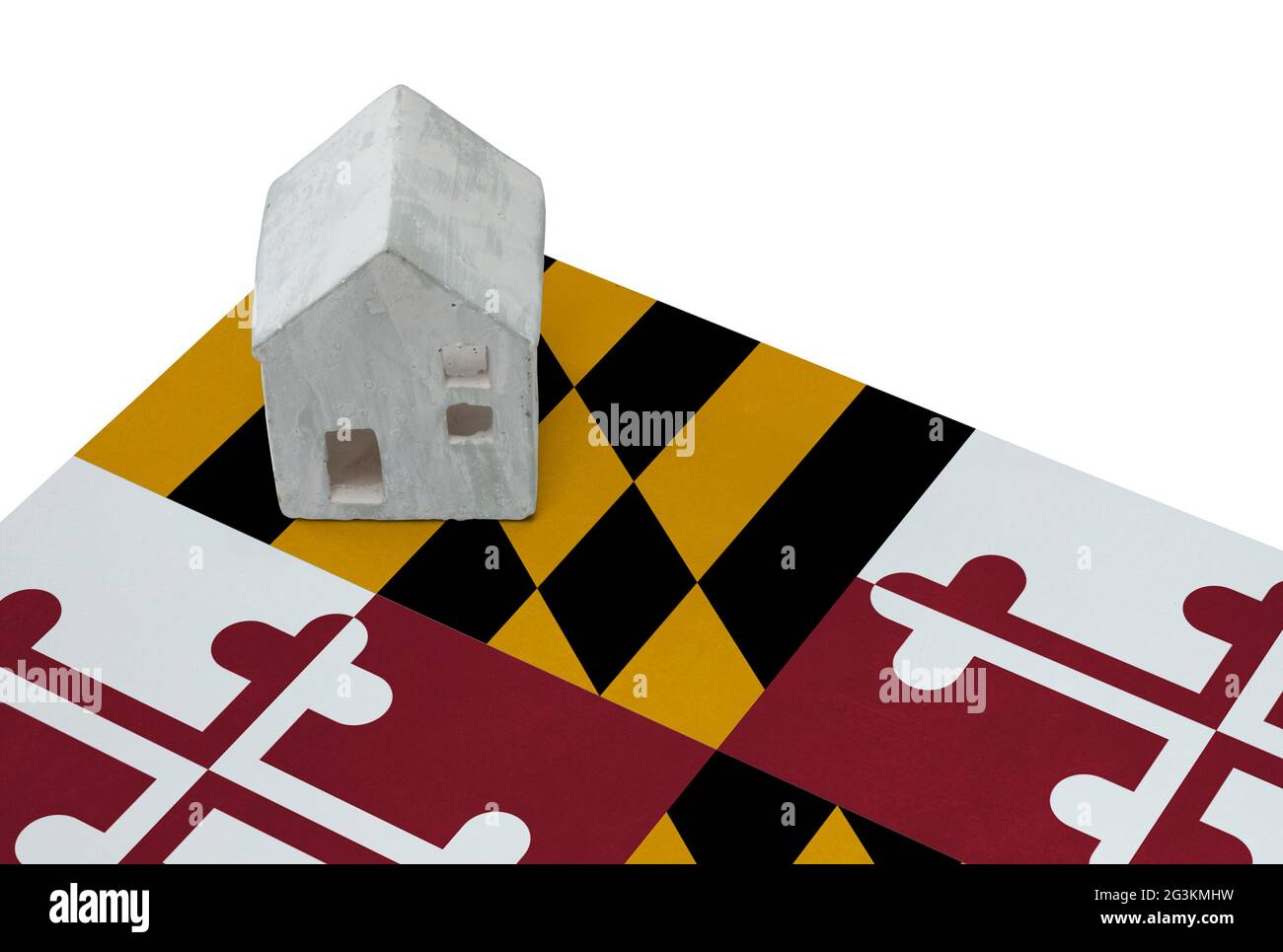 Small house on a flag - Maryland Stock Photo - Alamy