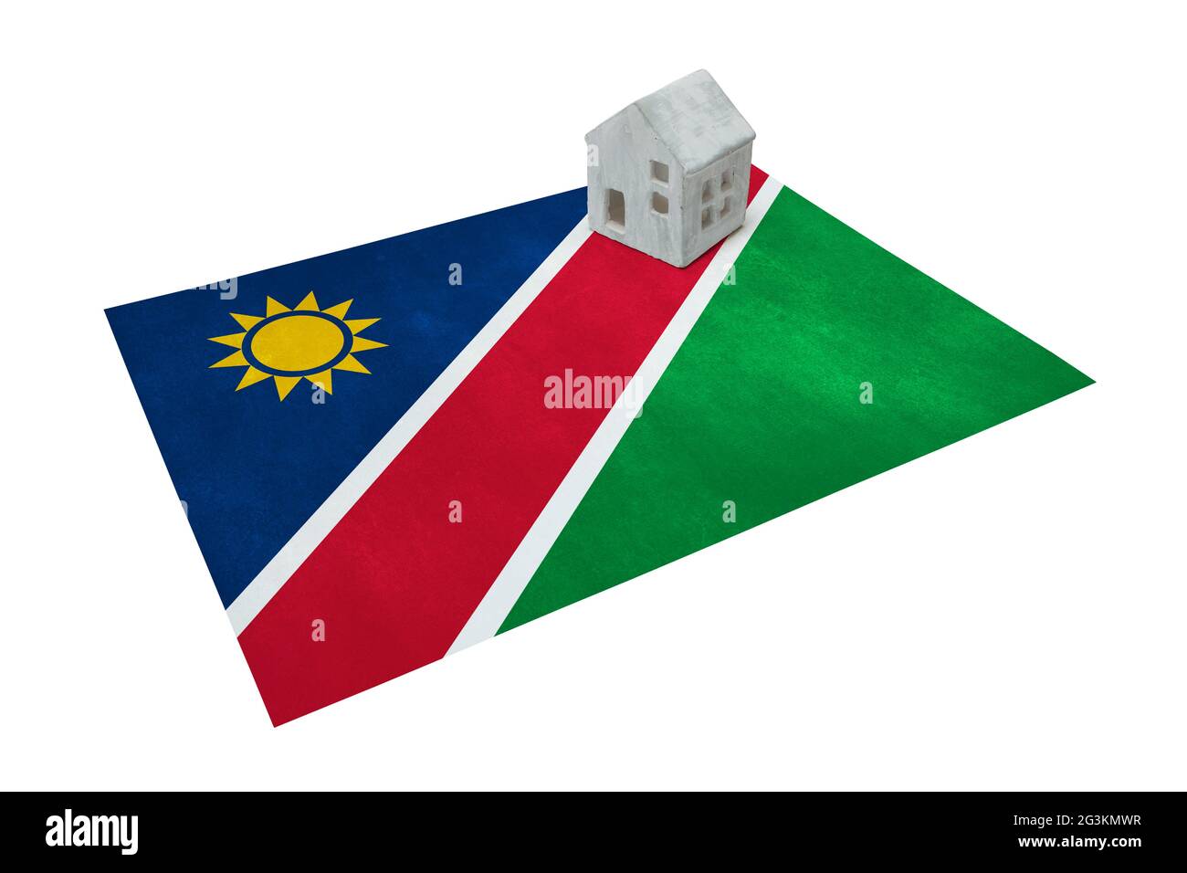 Small house on a flag - Namibia Stock Photo - Alamy