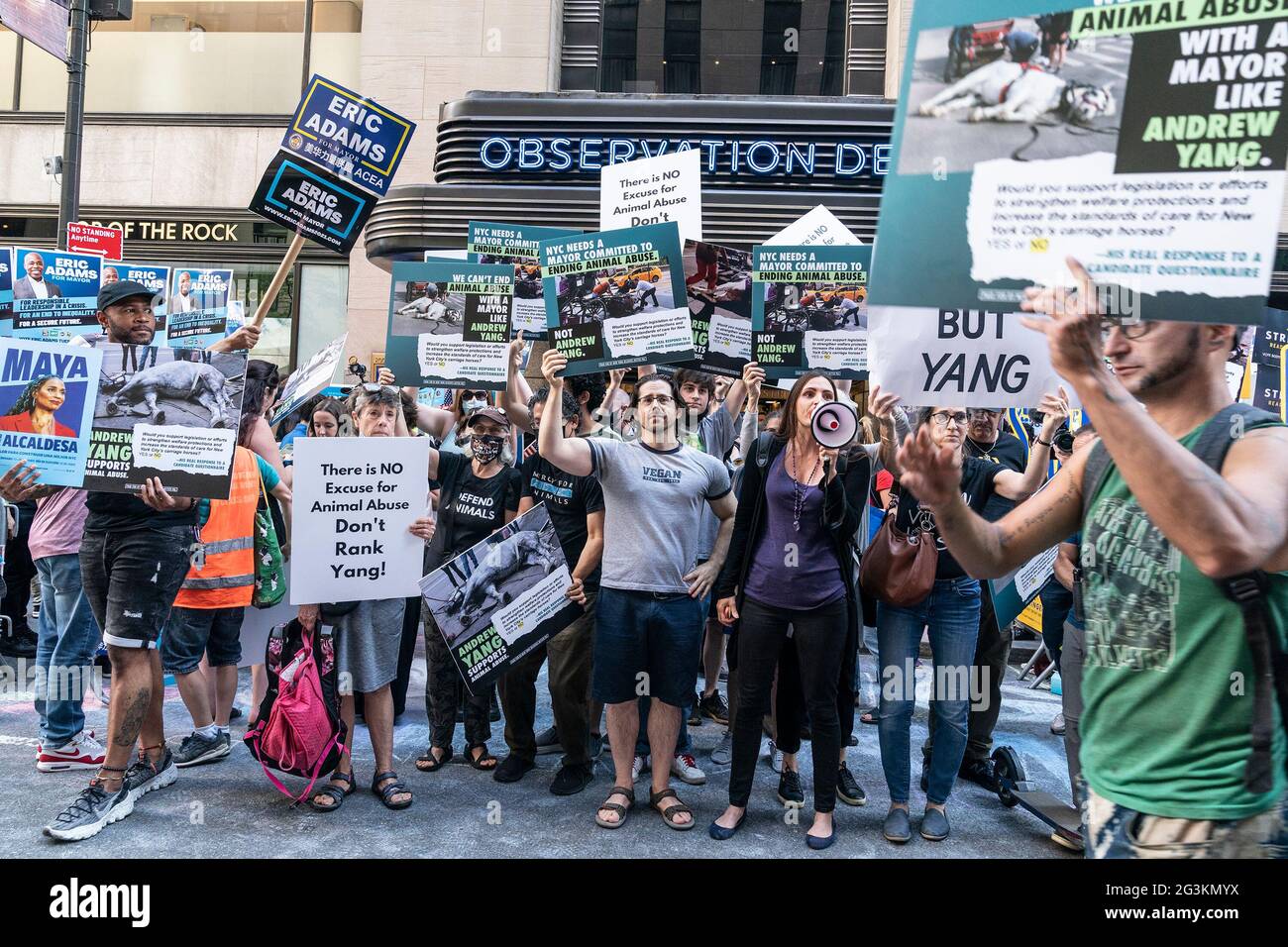 New York, United States. 16th June, 2021. Animal rights advocates ...