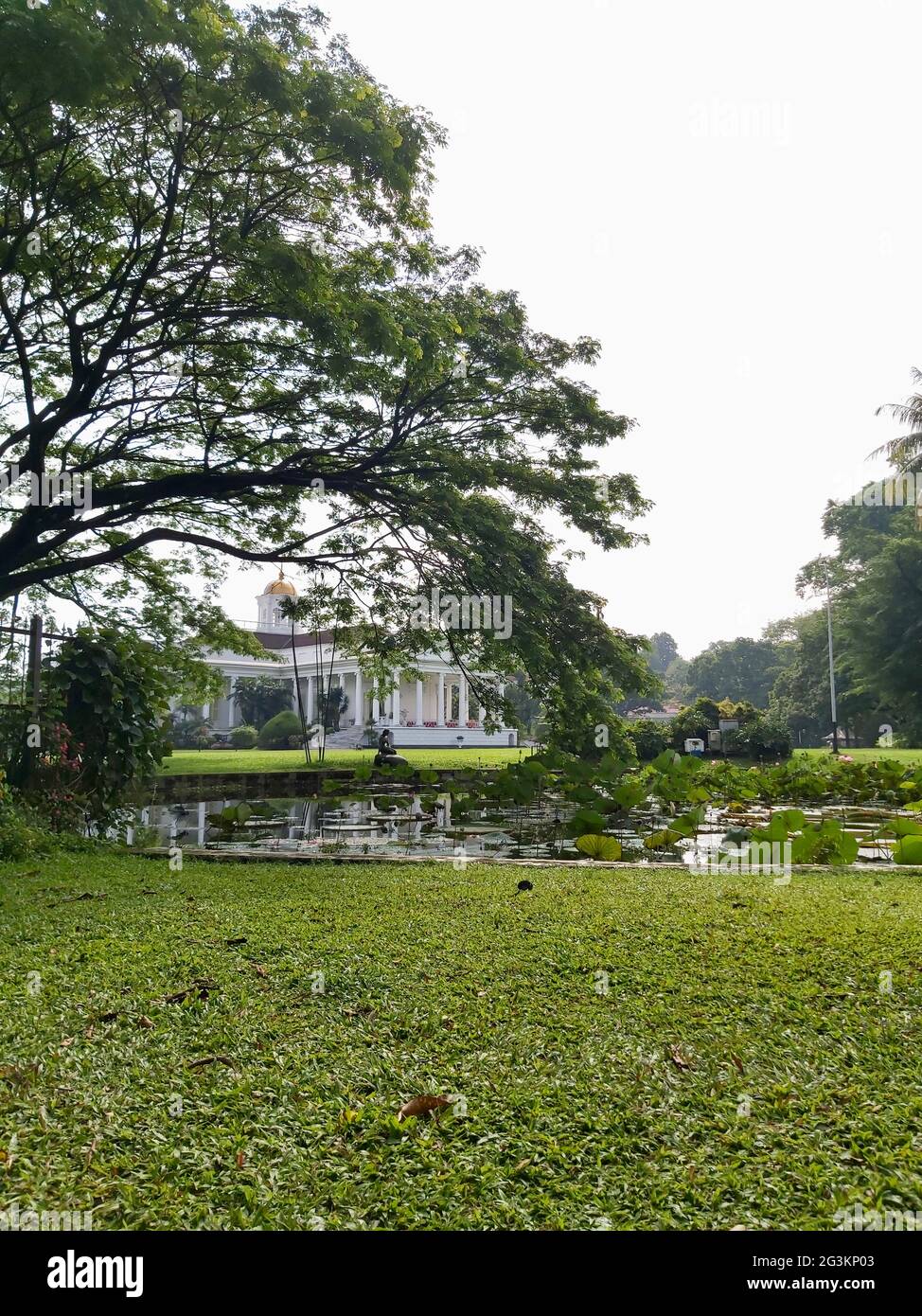Presidential Palace at Bogor Botanical Garden, Indonesia Stock Photo ...