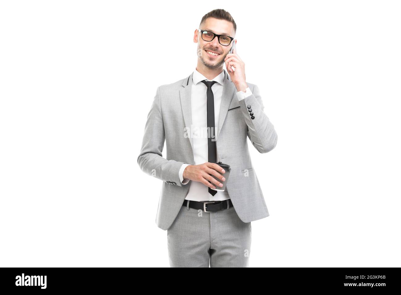 Medium shot business person talking hi-res stock photography and images ...