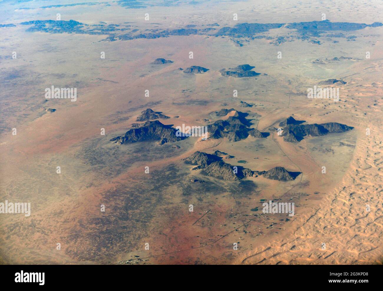 Beautiful desert landscapes as seen from above the Arabian desert Stock ...