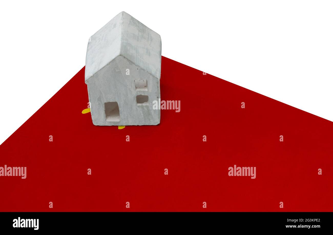 Small house on a flag - USSR Stock Photo - Alamy