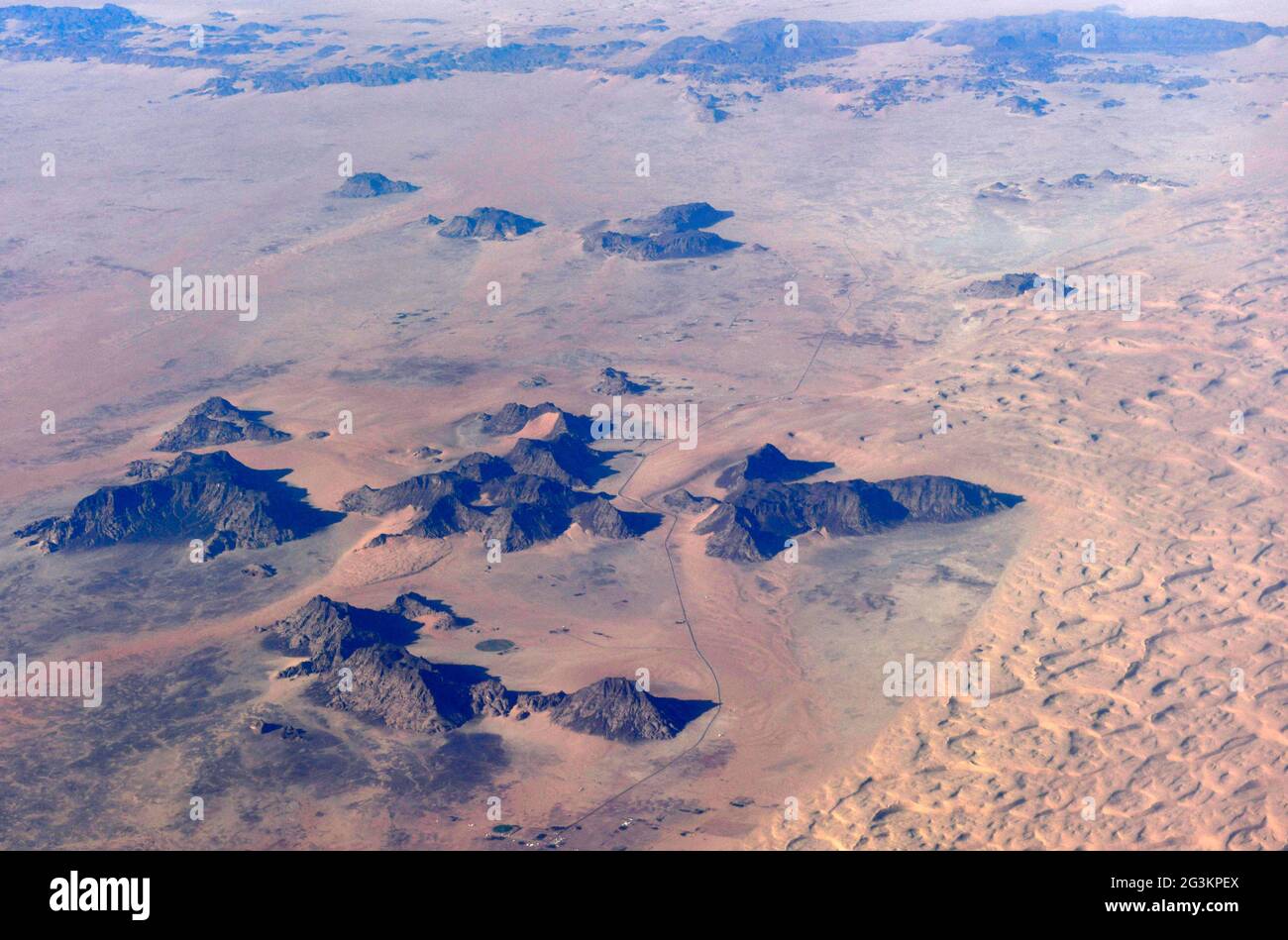 Beautiful desert landscapes as seen from above the Arabian desert Stock ...