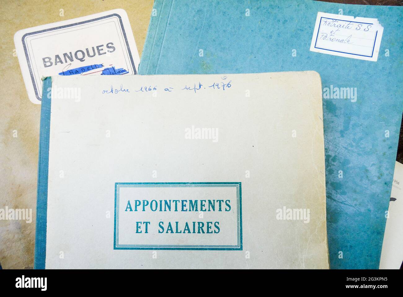 Old account book, archive document, France Stock Photo - Alamy