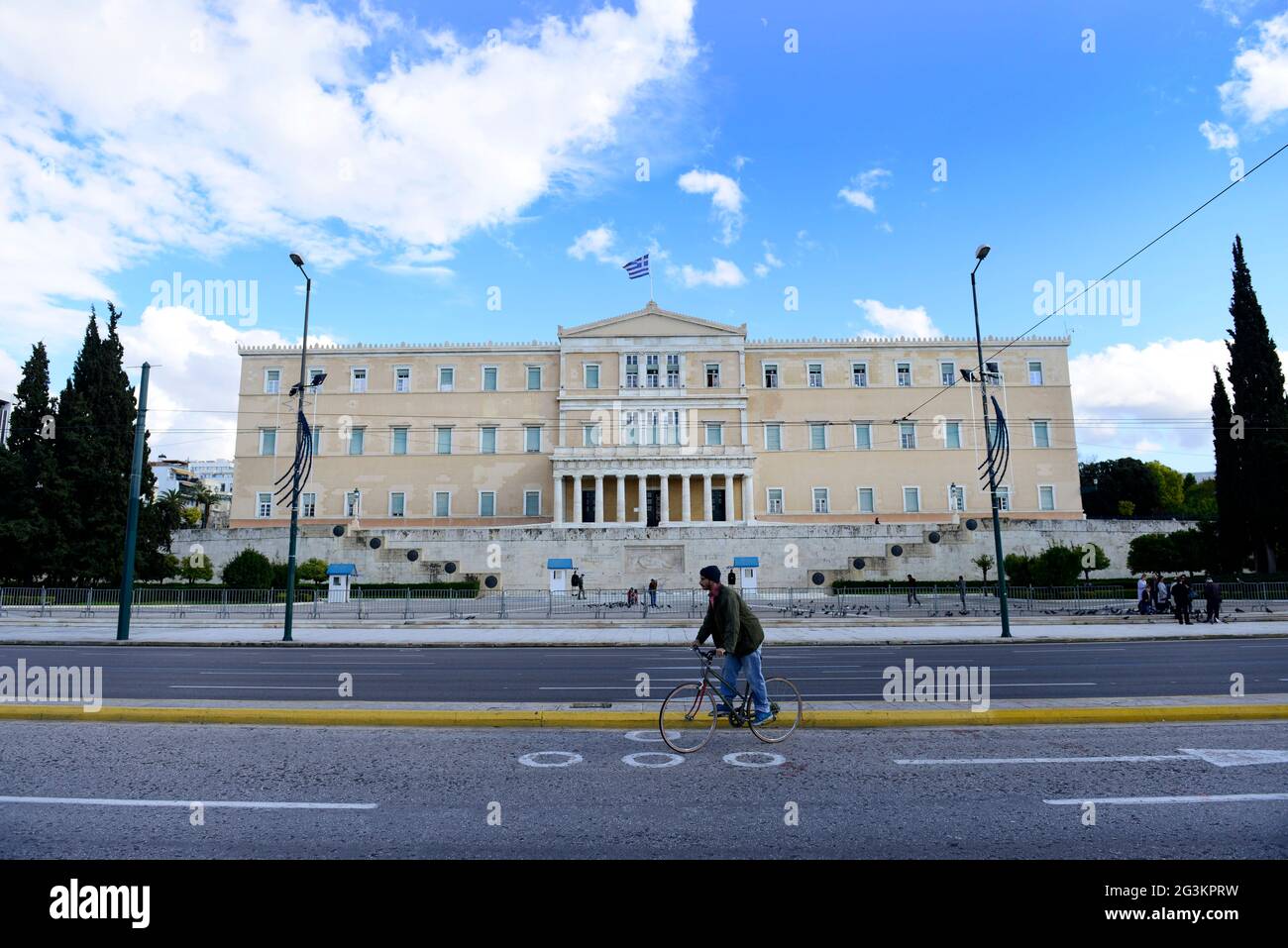 The Old Royal Palace building housing the Greek parliament in Athens ...
