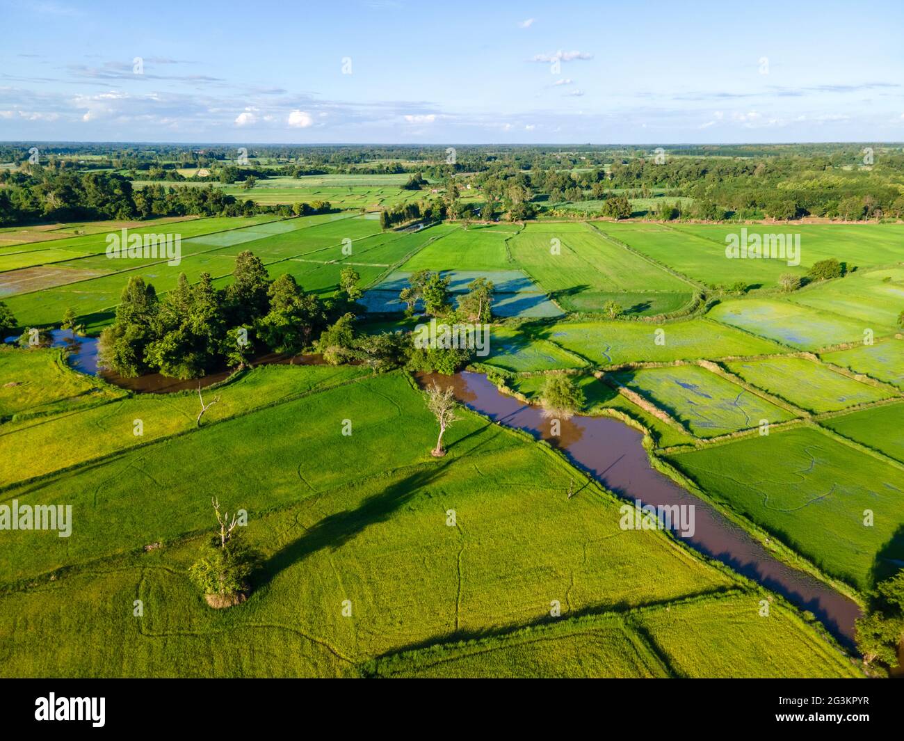 Aerial view agricultural fields reservoir hi-res stock photography and ...
