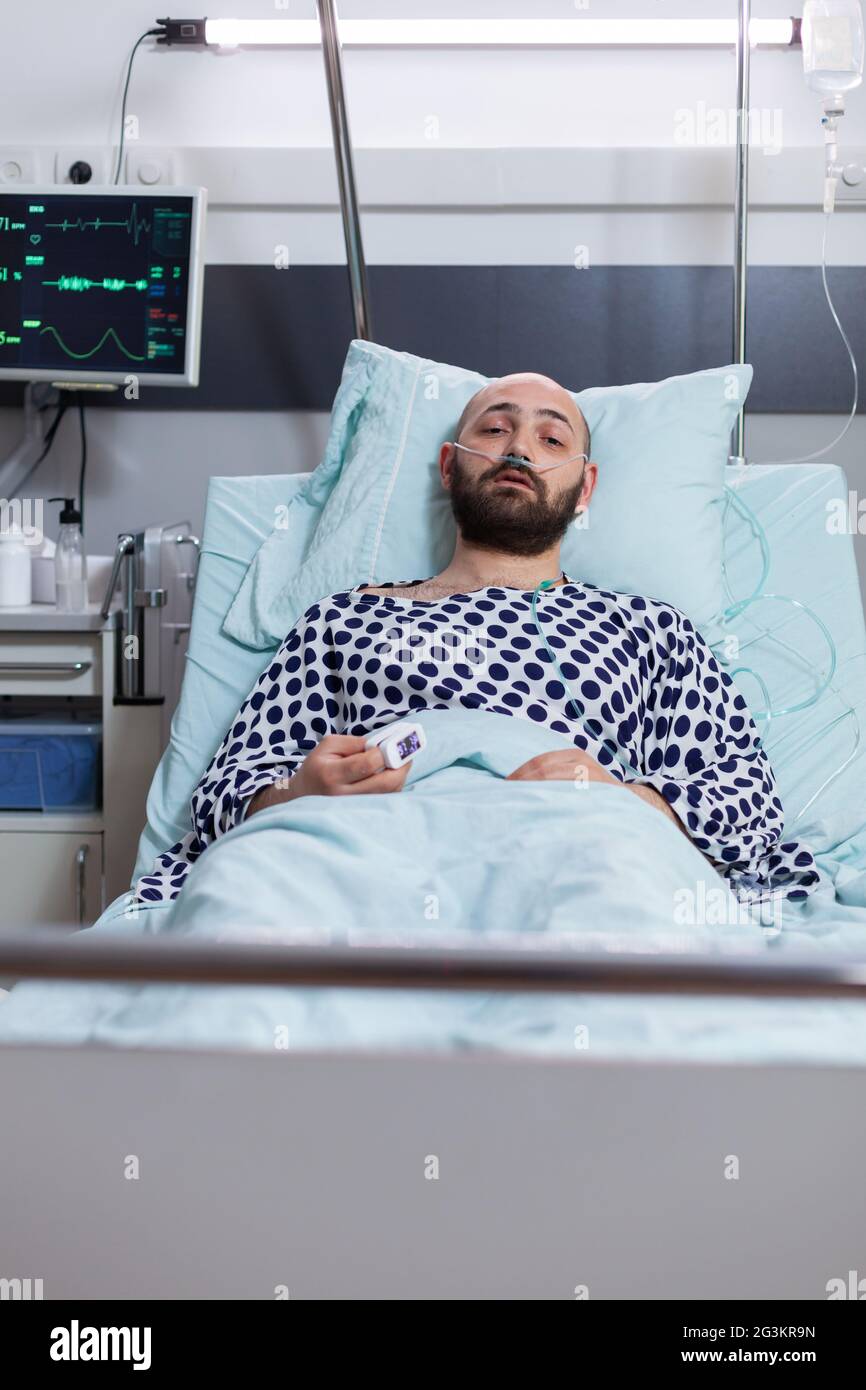 Sick Man In Hospital