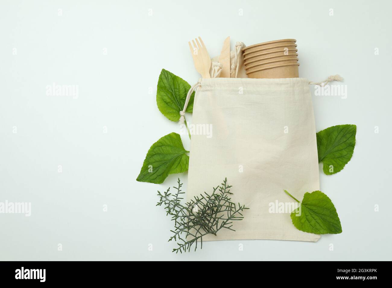 Eco friendly zero waste concept on white background Stock Photo - Alamy